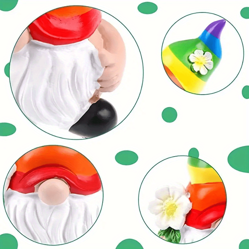 Garden Gnomes Rainbow Dwarf Resin Statue Gnome Doll Mini - Temu United ...