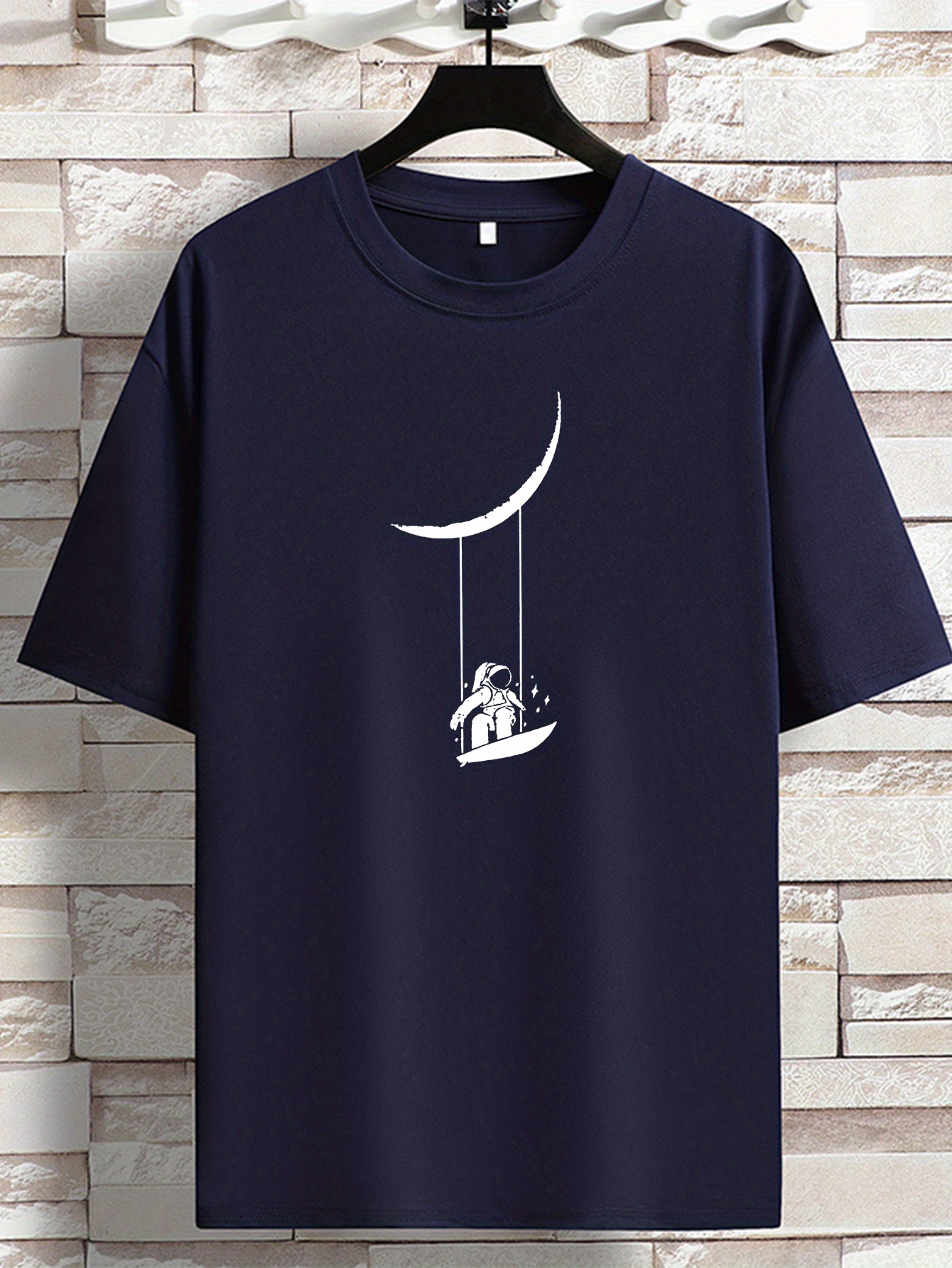 Men's Casual Moon T Shirt Short Sleeve Graphic Tees Crew - Temu United ...