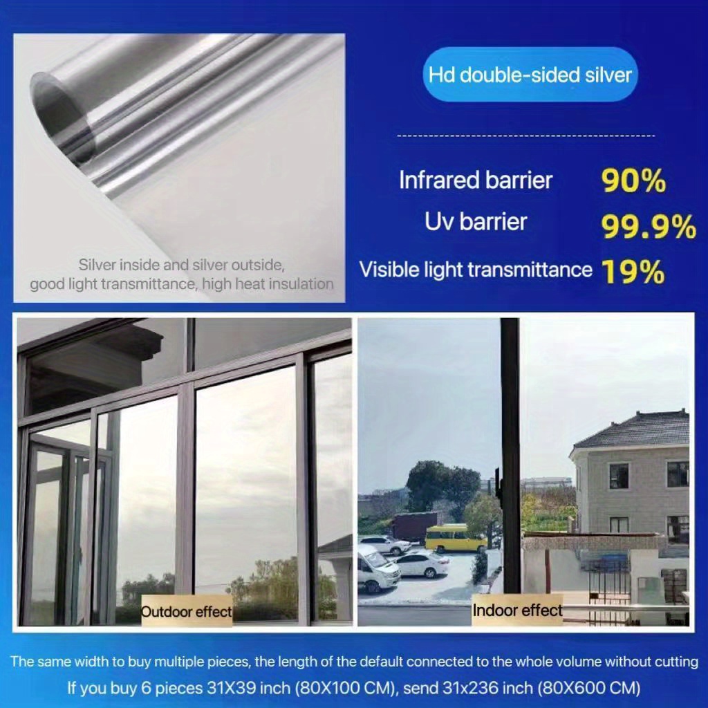 Glass Sticker Heat Insulation Film Anti peep Shading - Temu United Kingdom