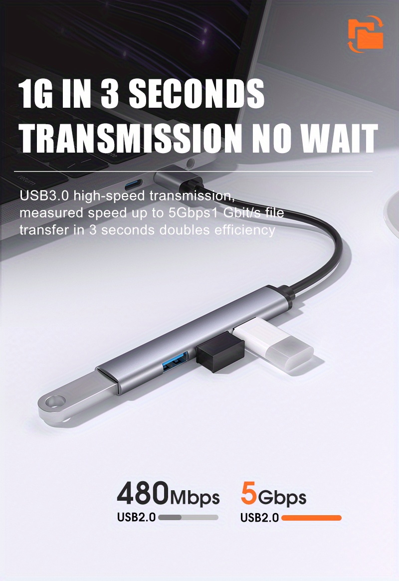 100cm延長ケーブルUSB 4 In 1ハブ - Temu Japan