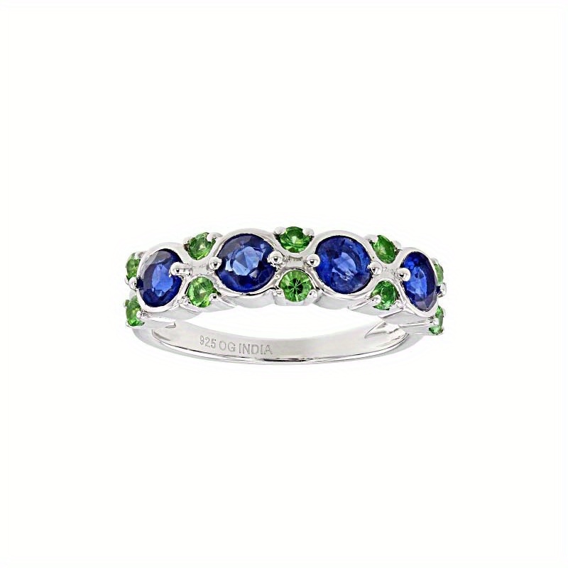 Exquisite Blue Green Stone Rings Women Wedding Engagement - Temu New ...