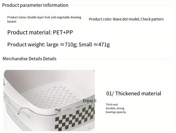 Multipurpose Kitchen Colander Colander Bowl Set Double Layer - Temu ...