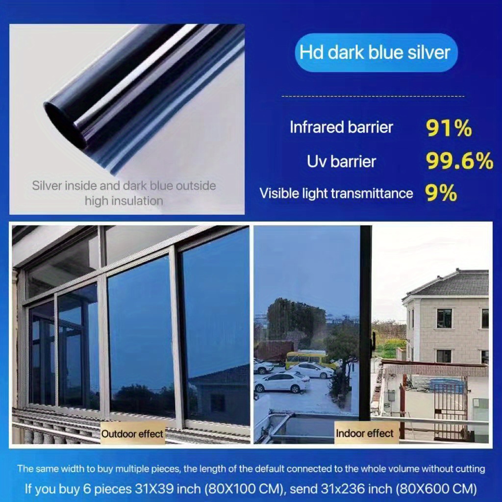 Glass Sticker Heat Insulation Film Anti peep Shading - Temu United Kingdom