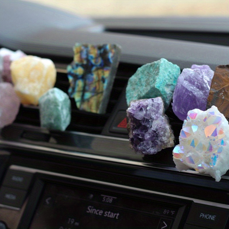 1pc handmade natural crystal gemstone car decor clip a charm for your ...