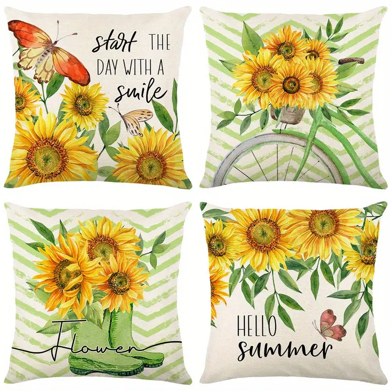 Sunflower Throw Pillow Cover Linen Printed Living Room Sofa - Temu ... Sunflower Throw Pillow Cover Linen Printed Living Room Sofa - Temu ...