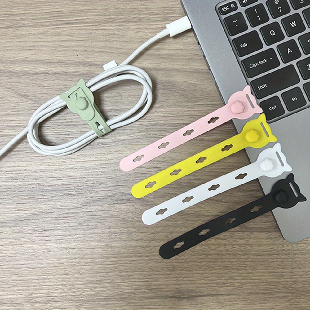 Silicone Cable Ties For Bundling And Securing Wire Managers - Temu ...