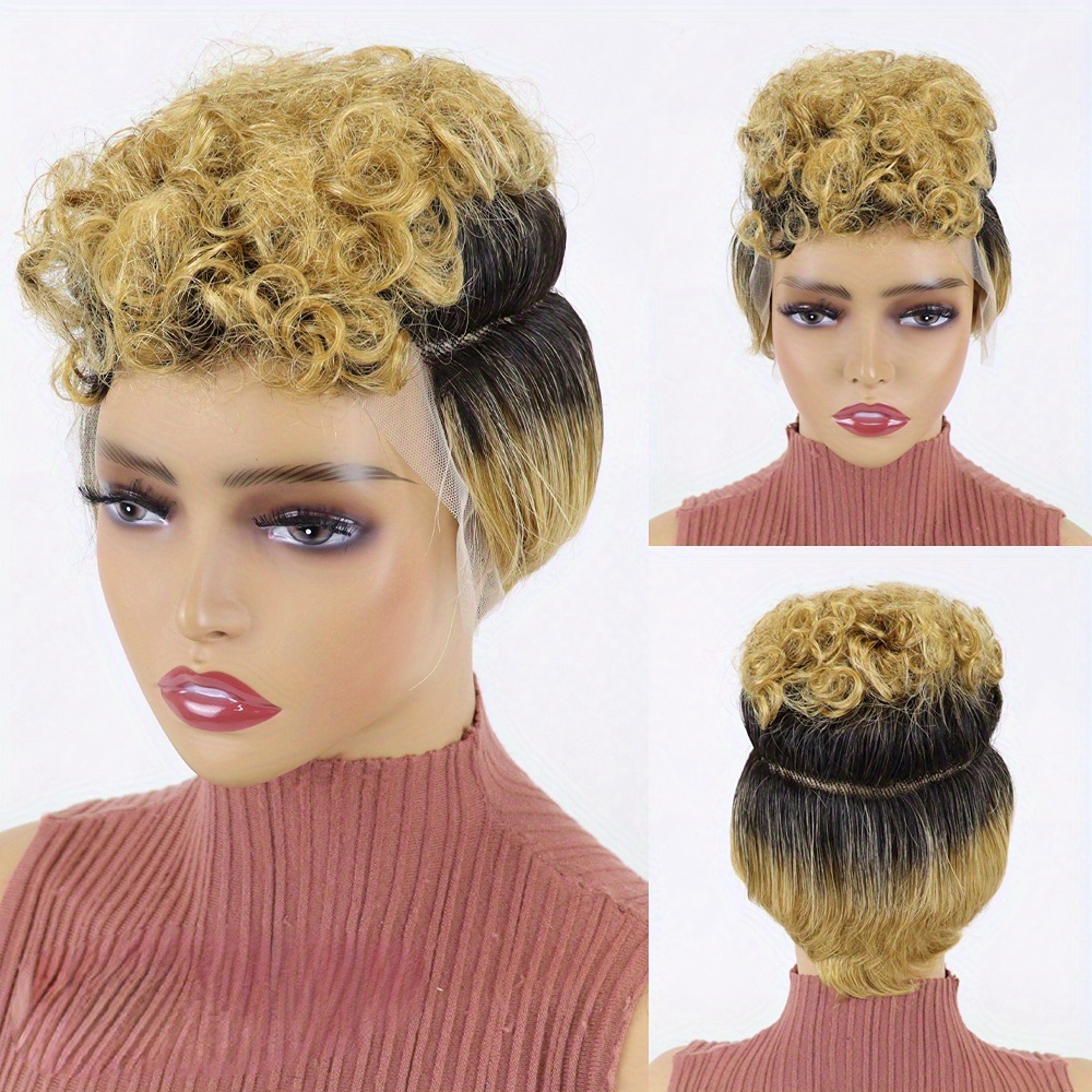 Brazilian Short Curly Human Hair Wigs Afro Wigs - Temu