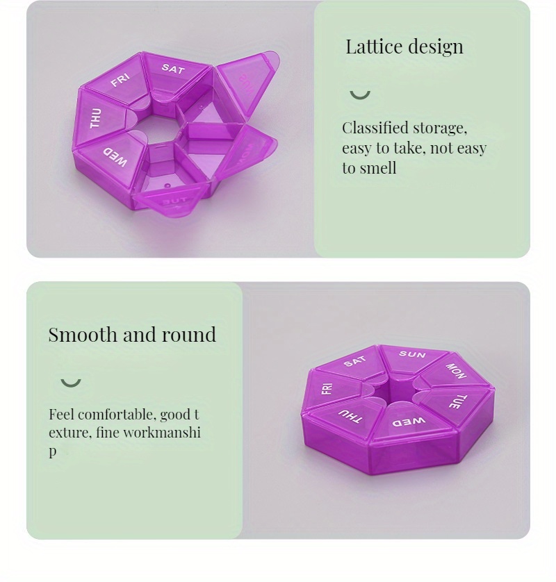 Torage Box Tablet Storage Plastic Box 7 day Tablet Candy Box - Temu ...