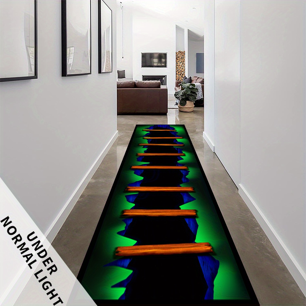 1pc Flannel Non Woven Fabric Bottom Runner Rug 550gsm 3d Fun ...