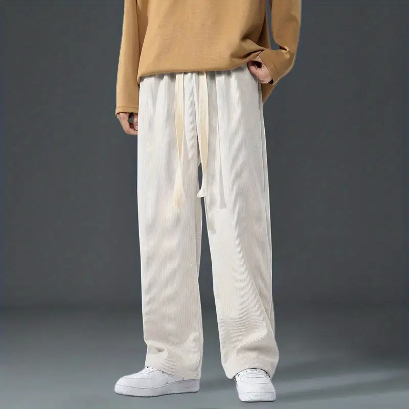 Classic Design Joggers Mens Casual Loose Fit Solid Color Temu Ireland
