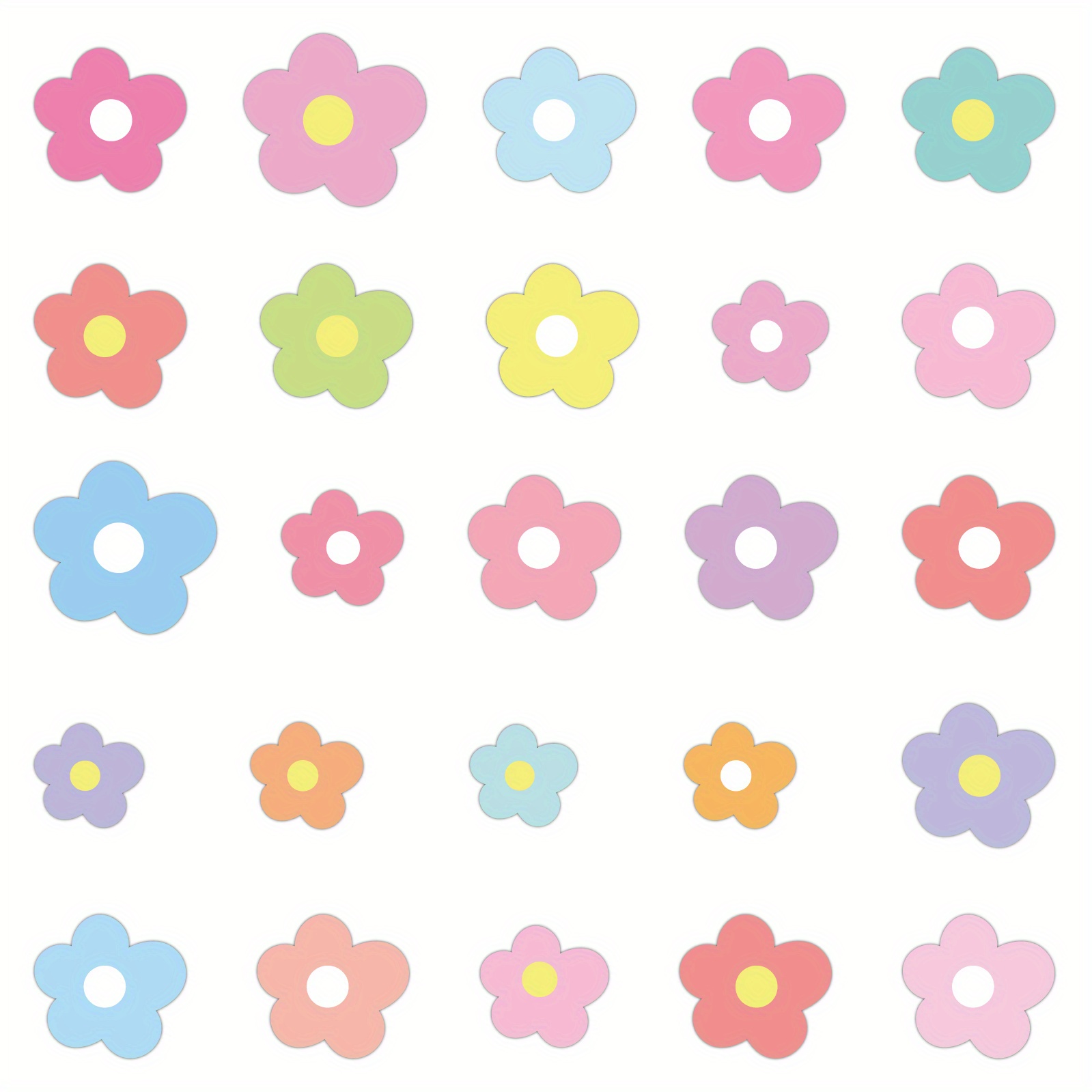 60pcs Mini Flower Stickers For Scrapbooking Mini Flower Shapes Stickers ...