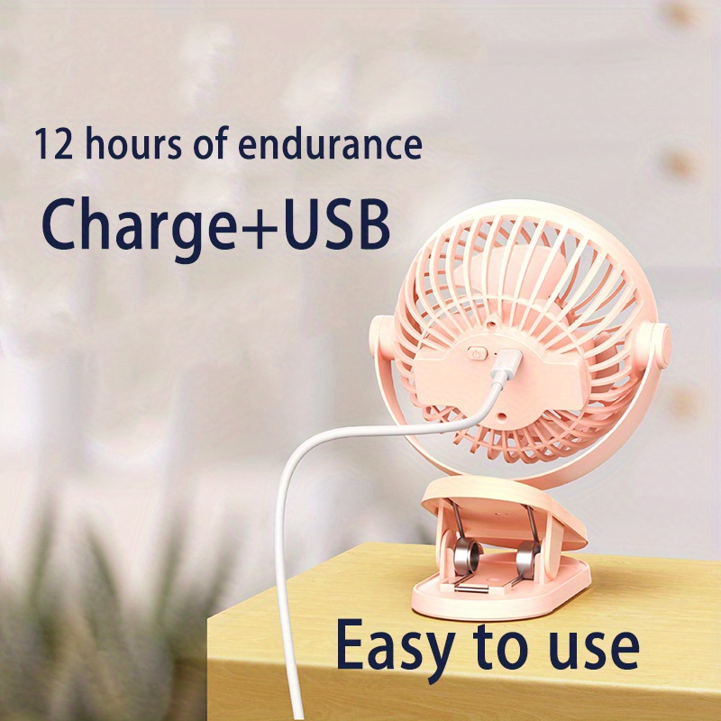 Usb Clip Small Fan Mini Student Portable Charging - Temu Australia