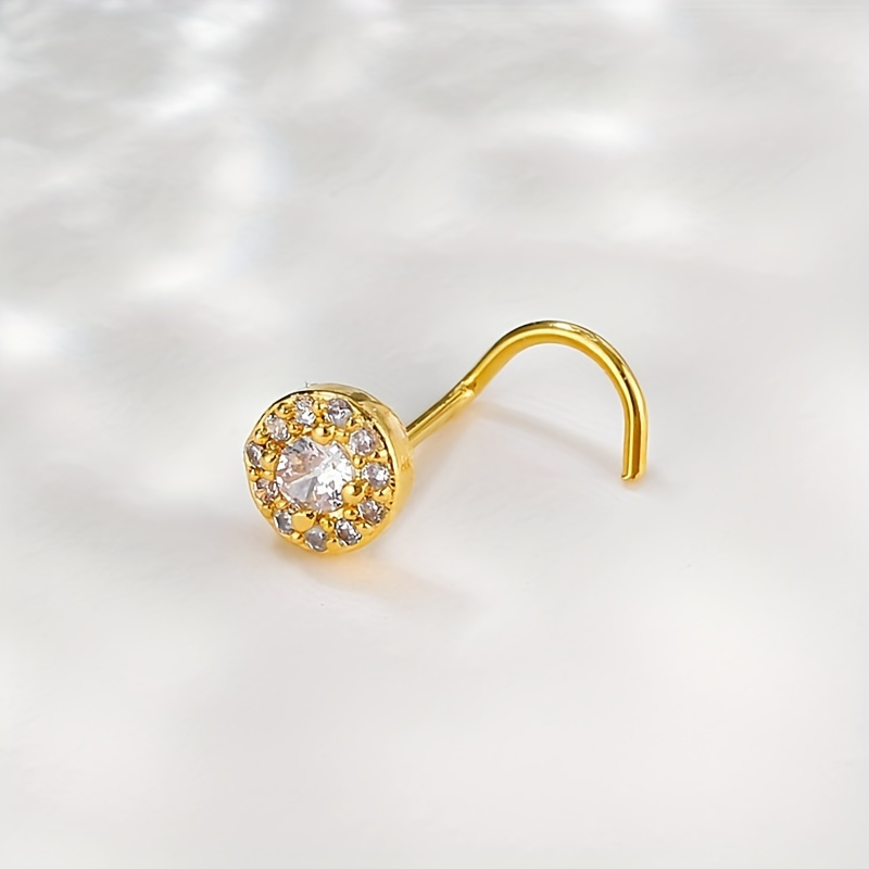 Heart Zircon Nose Ring Delicate Stainless Steel L shaped - Temu United ...