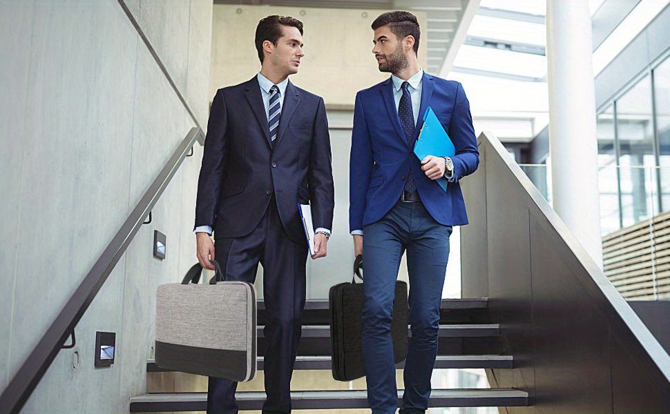 Portable Business Zipper Laptop Bag Handle Simple Waterproof - Temu Ireland