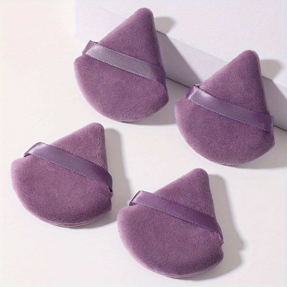 Powder Puffs Velour In Triangle Wedge Shape Designed - Temu