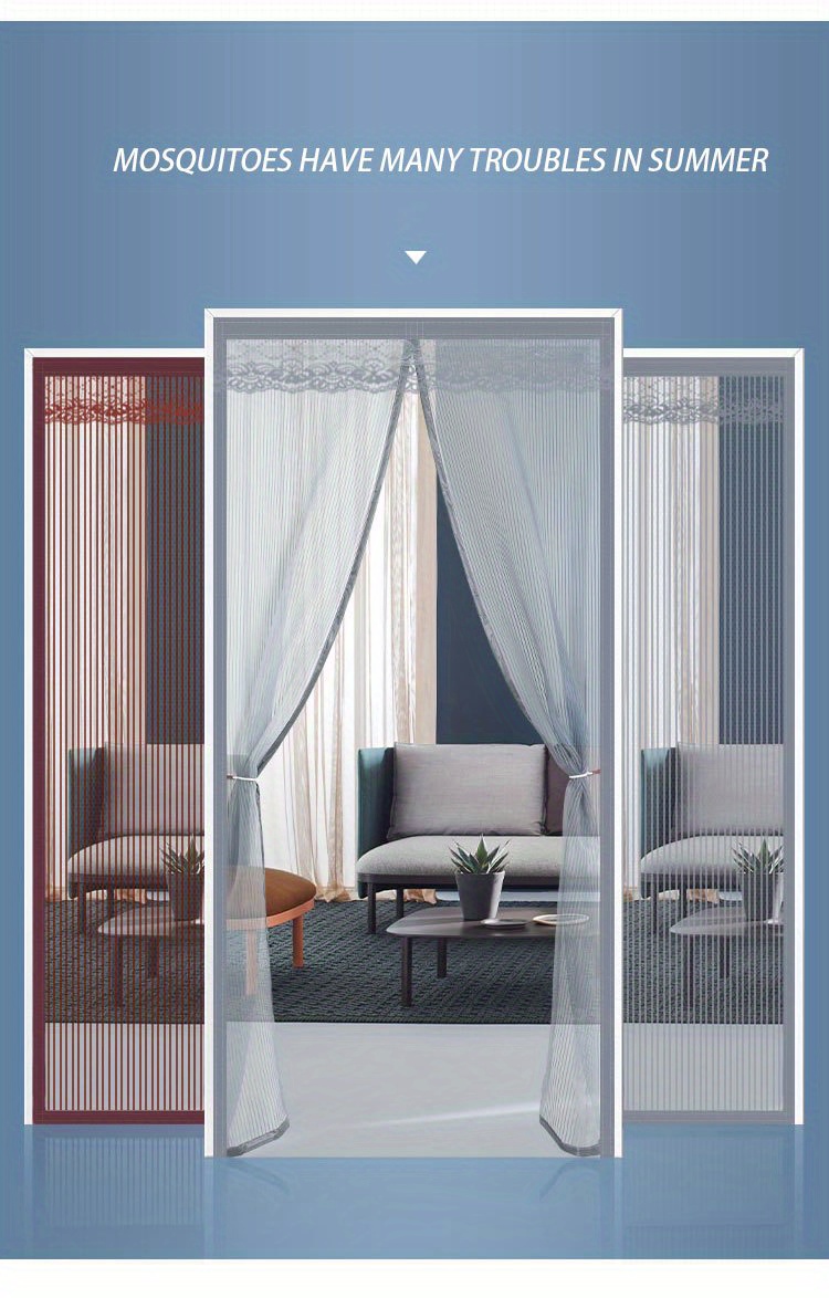 Magnetic Screen Door Self Sealing Heavy Duty Hands Free Mesh - Temu