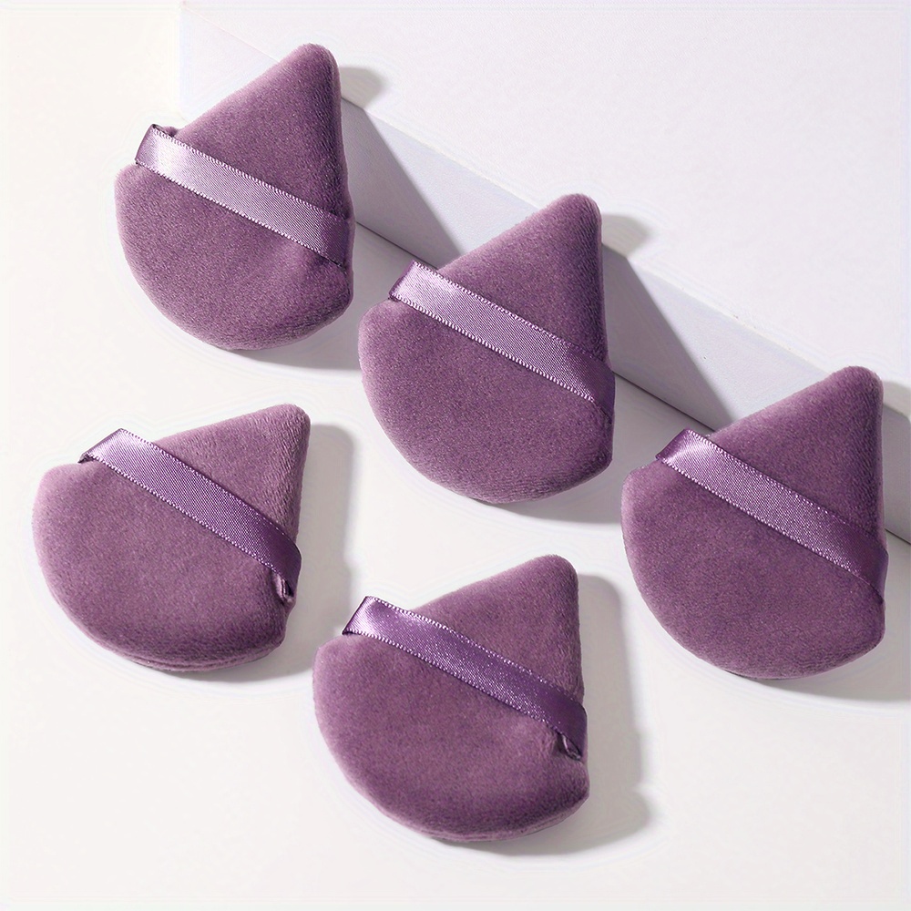 Powder Puffs Velour In Triangle Wedge Shape Designed - Temu