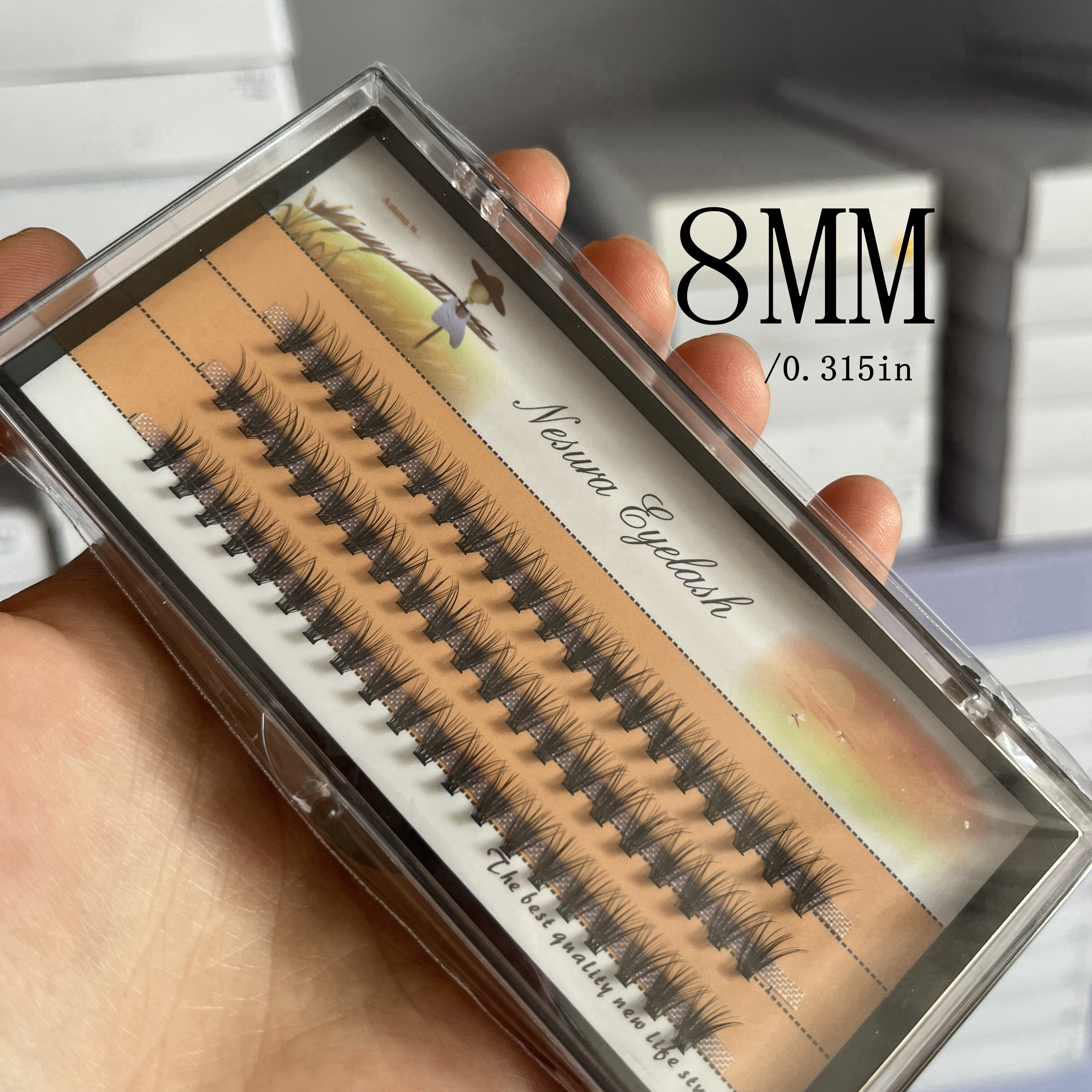 natural long cluster lashes 20d/0.07c diy - Temu New Zealand