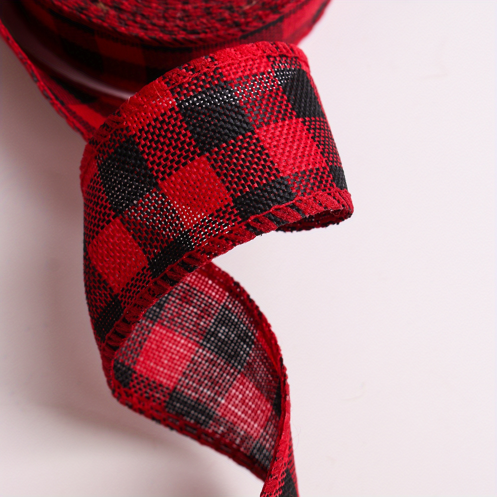 red black linen ribbon diy christmas wedding - Temu Canada