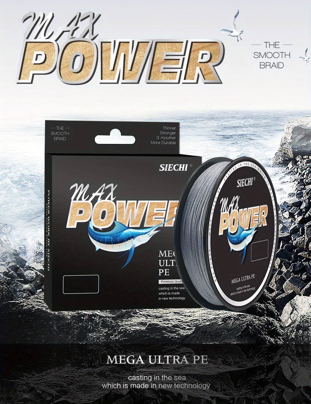 8x Braided Pe Fishing Line /164yds Wear resistant - Temu New Zealand