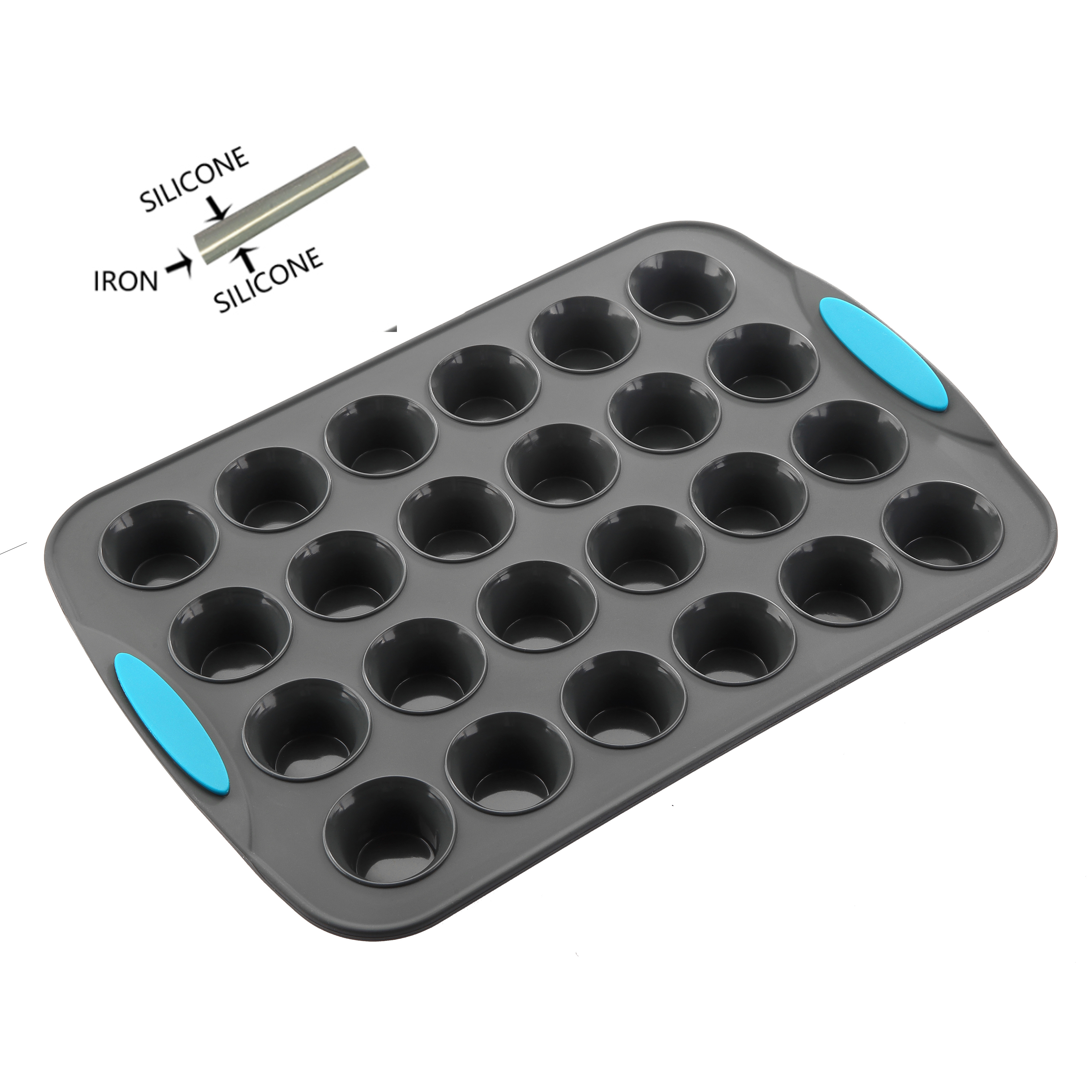 Silicone Muffin Pan 12 Cups Mini Size Non Pop - Temu
