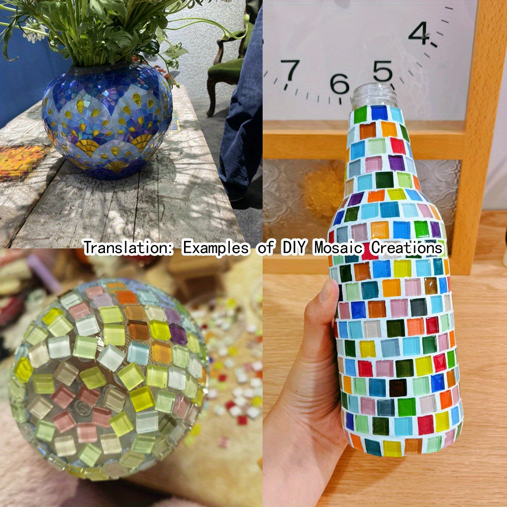 10mm X 10mm 브라운 유리 타일 100개 Diy 컵 양초 홀더 장식용 공예품 액자 캐비닛 Temu Republic