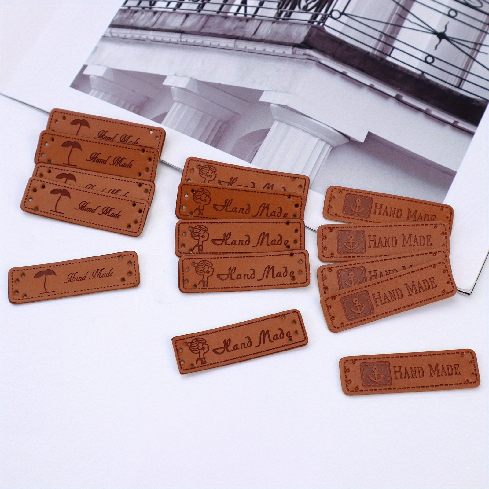 pu leather tags leather sew label knit - Temu Canada