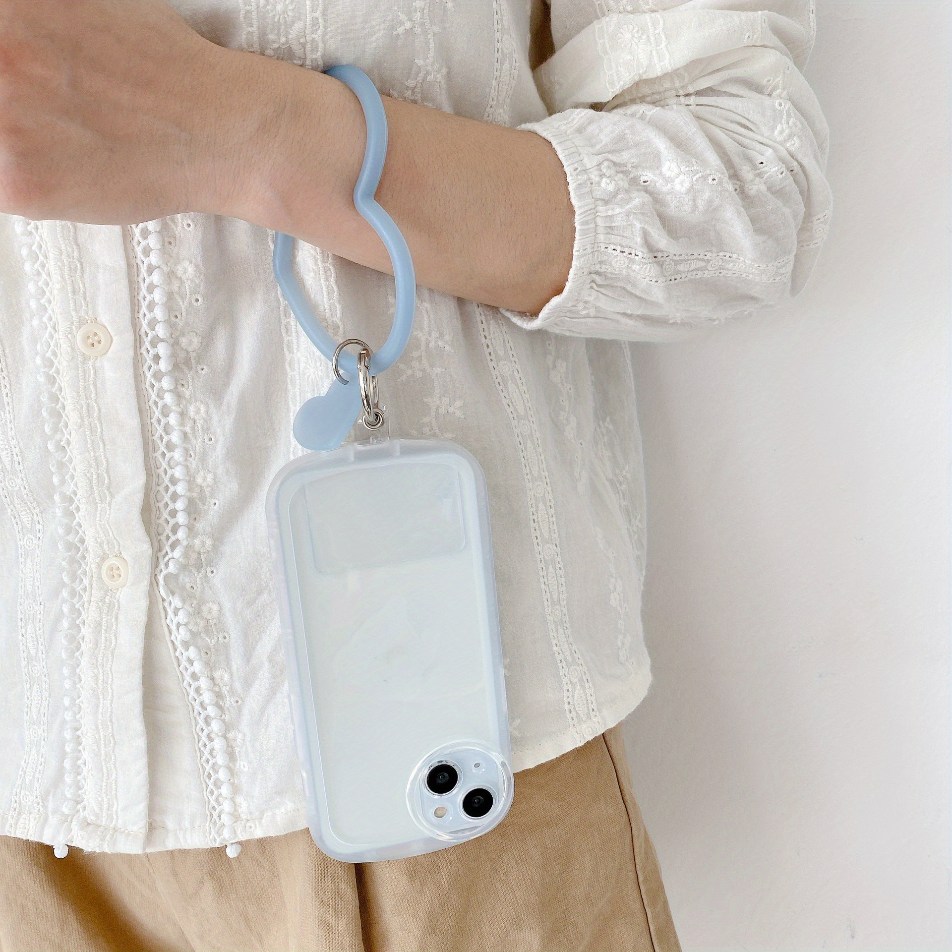 Silicone Heart Ring Phone Strap Wrist Strap Keychain - Temu