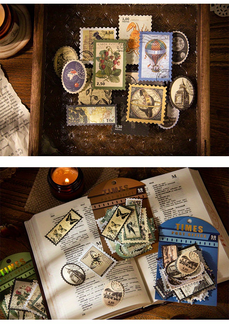 Vintage Series Retro Journal Book Stickers - Temu Ukraine