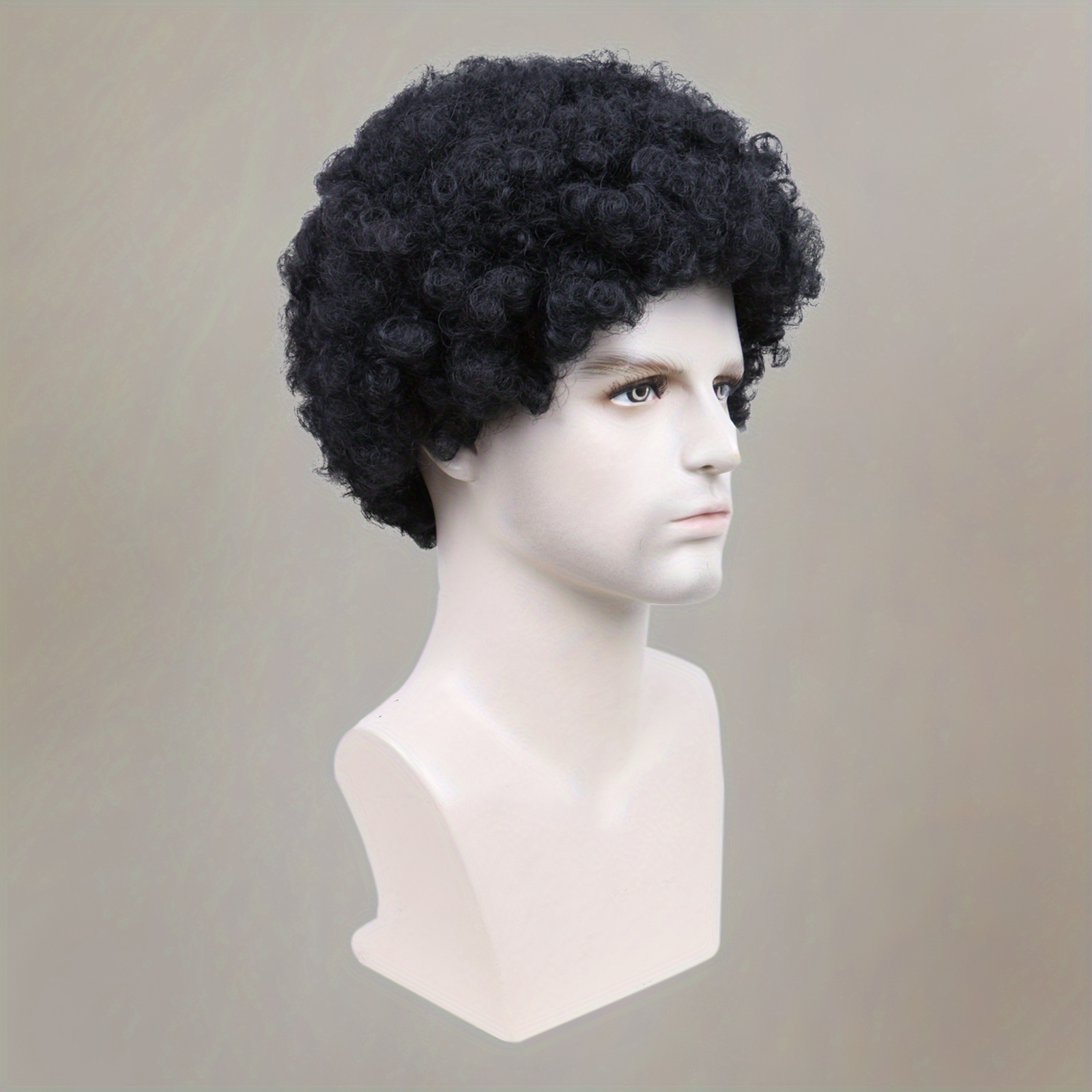 Afro Kinky Curly Hair Wigs For Men Fluffy Soft Hair Replacement Wigs