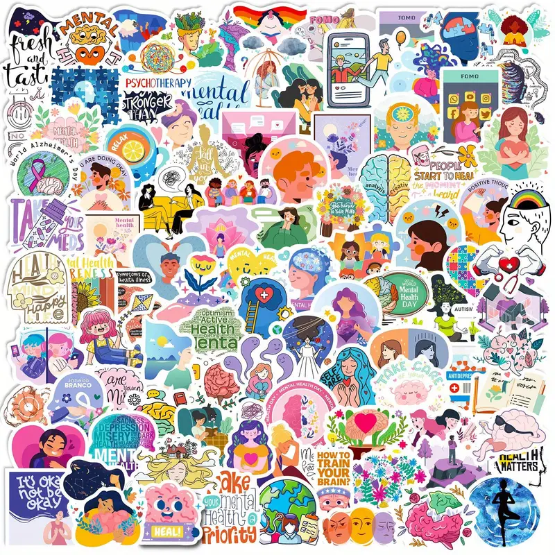 Mental Health Stickers For Adults Inspirational Mental Temu