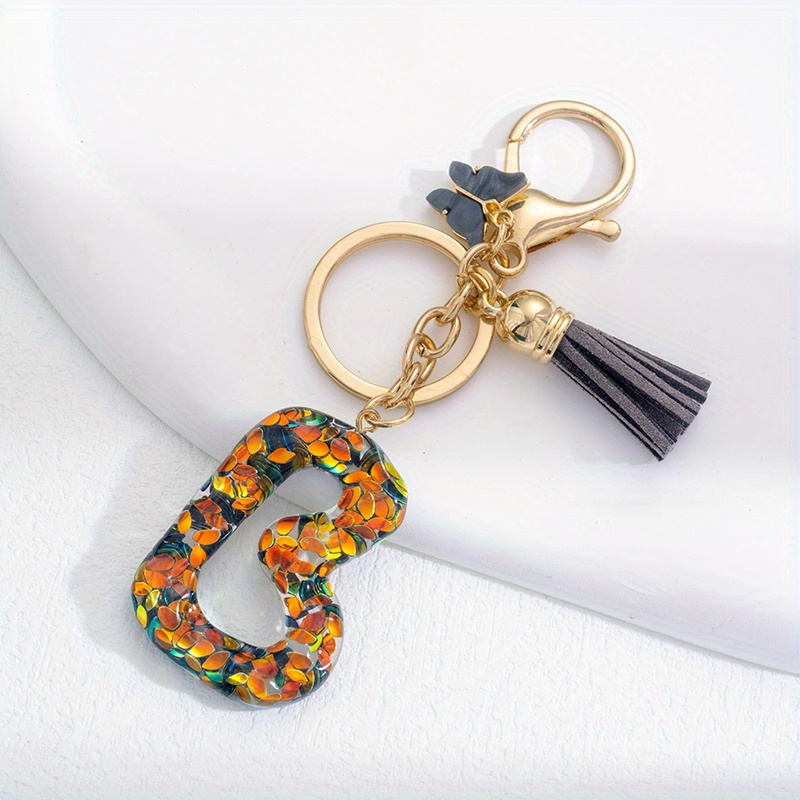 New Love Heart Sequin Alphabet Keychain Girls Resin Drop - Temu United ...