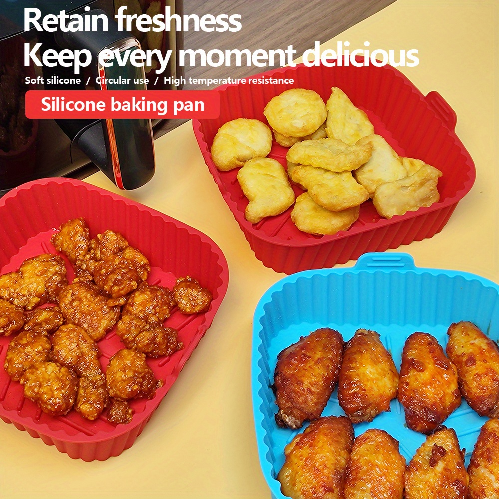 Food Grade Silicone Air Fryer Baking Pan Insulation Mat High - Temu ...