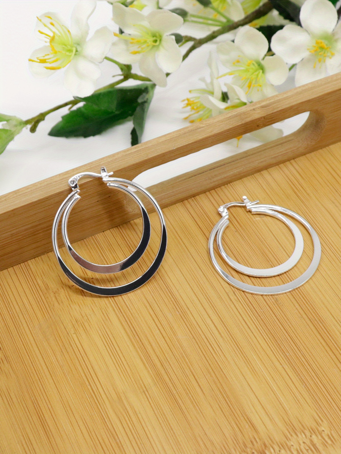 double layer design creative hoop earrings ethnic elegant - Temu New ...