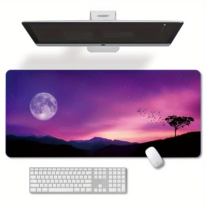 Bright Starlight Moon Map Non slip Mouse Pad: Lock Edge - Temu United ...