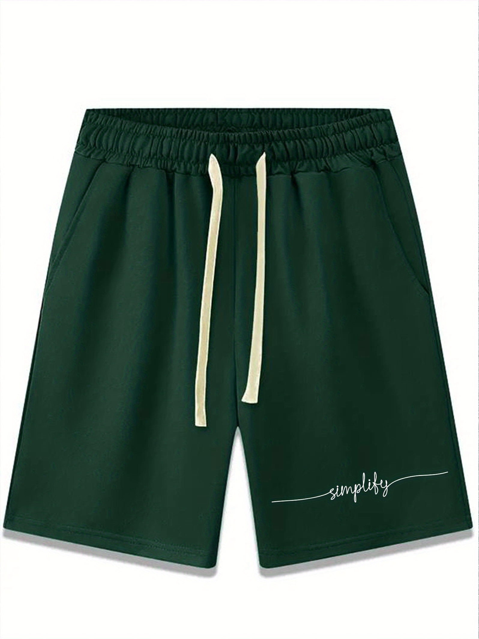 Mens Plus Size Streetwear Shorts Letters Graphic Print Drawstring Stretchy Short Pants For ...