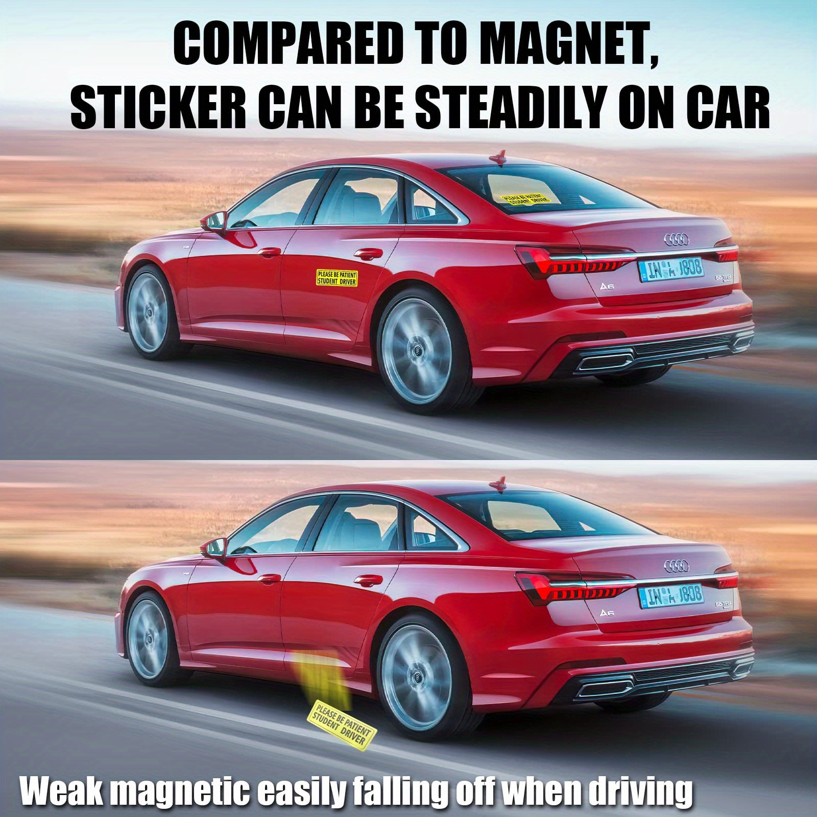 Student Driver Magnet Car High Reflective Vehicle Bumper - Temu