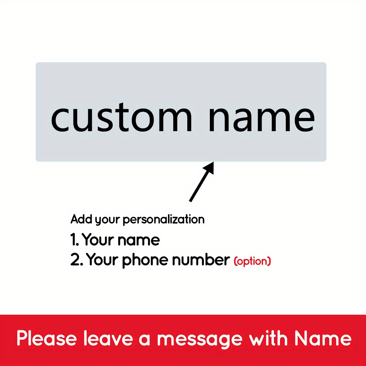 Self adhesive Name Sticker [custom] Custom Customized Name - Temu New ...