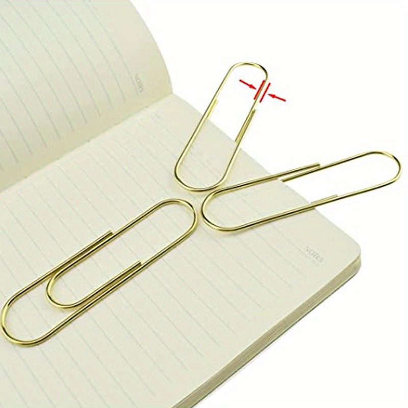 Paper Clip Golden Vinyl Coated Extra Large Metal Paperclips - Temu ...