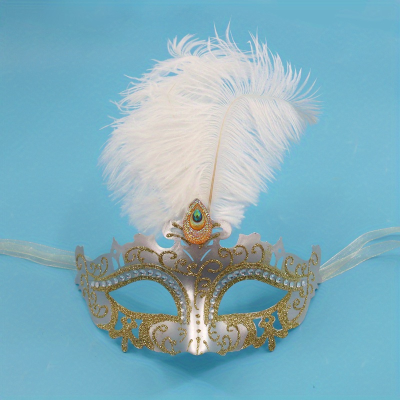 Golden Color Painted Hollow Mask + Colorful + - Temu Australia