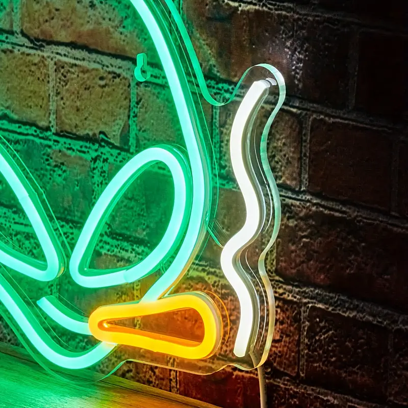 Back Plate Led Neon Light Decorative Cigarette Alien Neon Temu