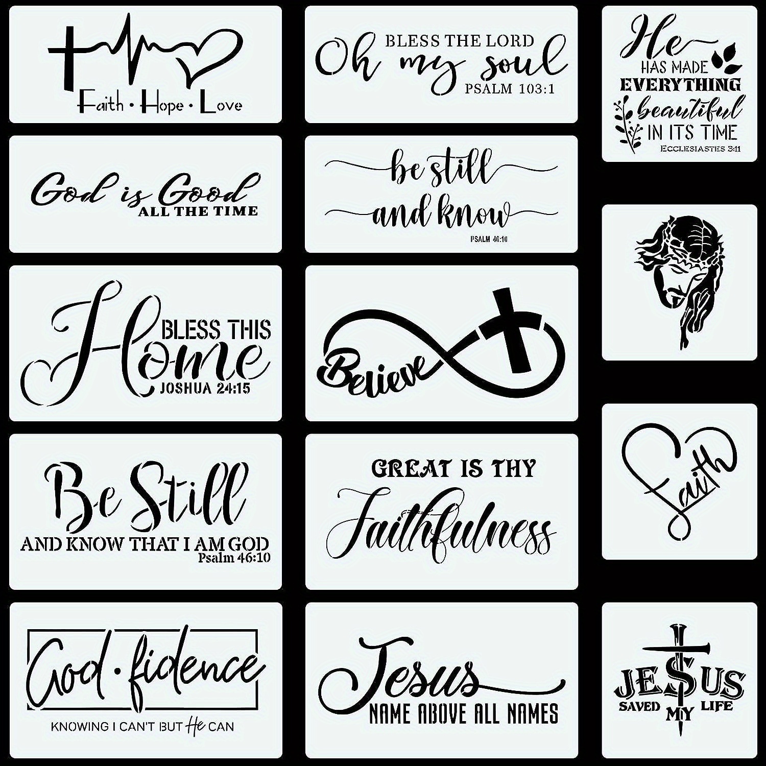 Christian Stencils Painting Wood Bible Signs Inspirational - Temu