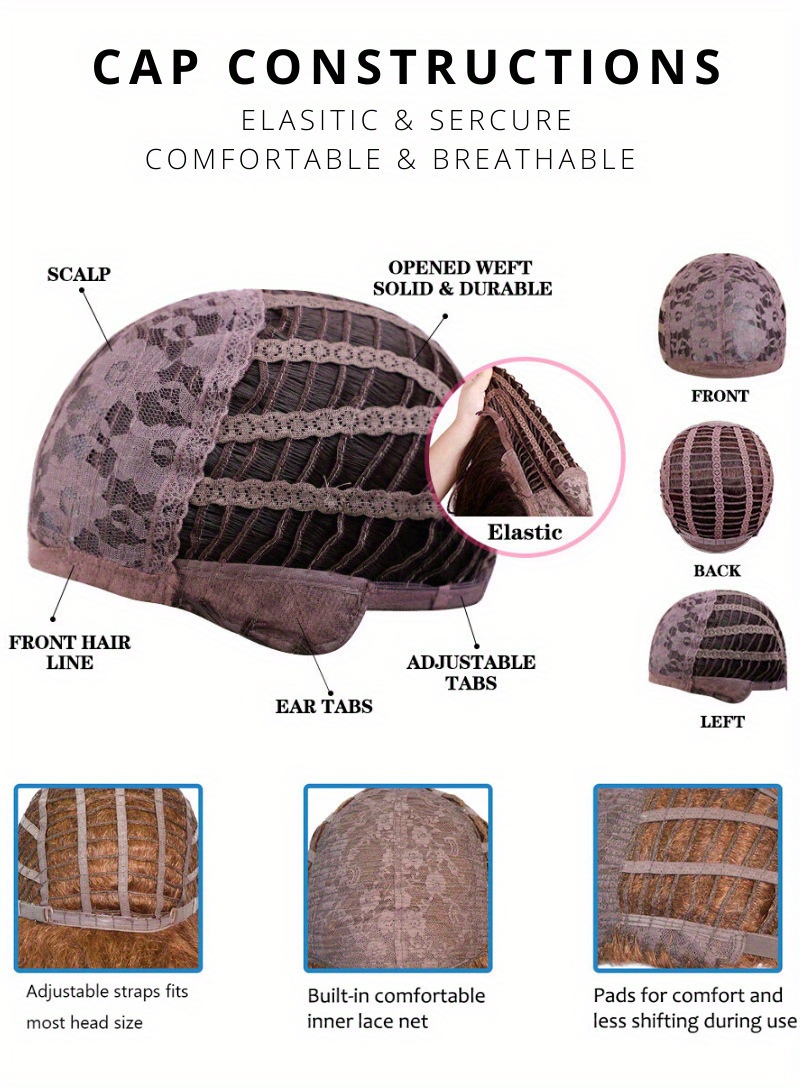 Purple Short Straight Bob Cut Wig Bangs Synthetic Wig - Temu Australia