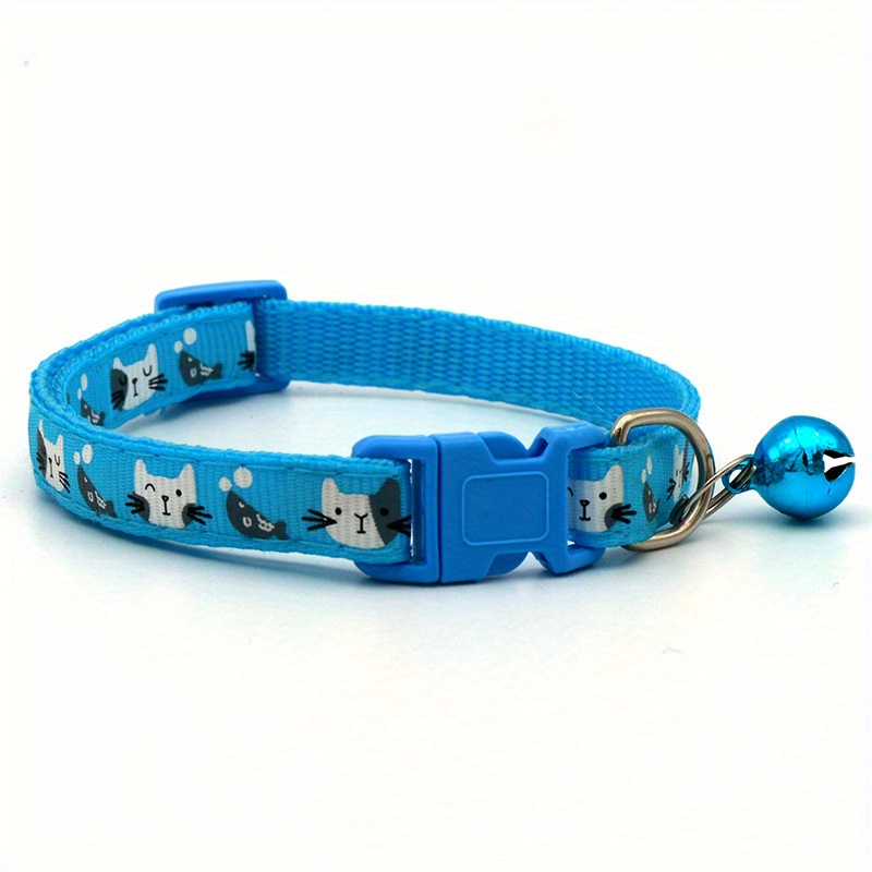 Adjustable Pet Cat Collar Bell Cute Cat Pattern Collar Bell - Temu ...