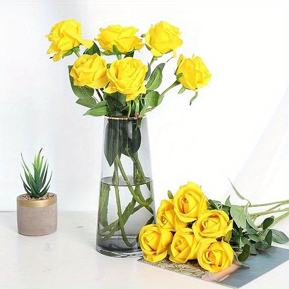 4pcs Artificial Bouquet With Long Stems Realistic Suitable For Home ...