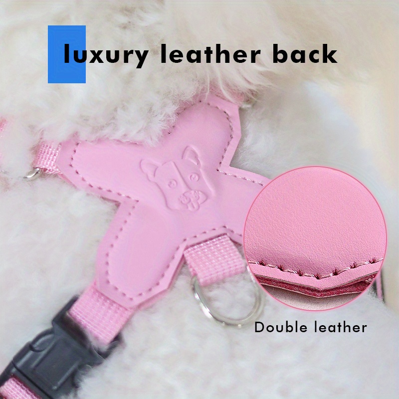 Dog Chest Harness Dog Harness Leash Set Night Reflective - Temu New Zealand