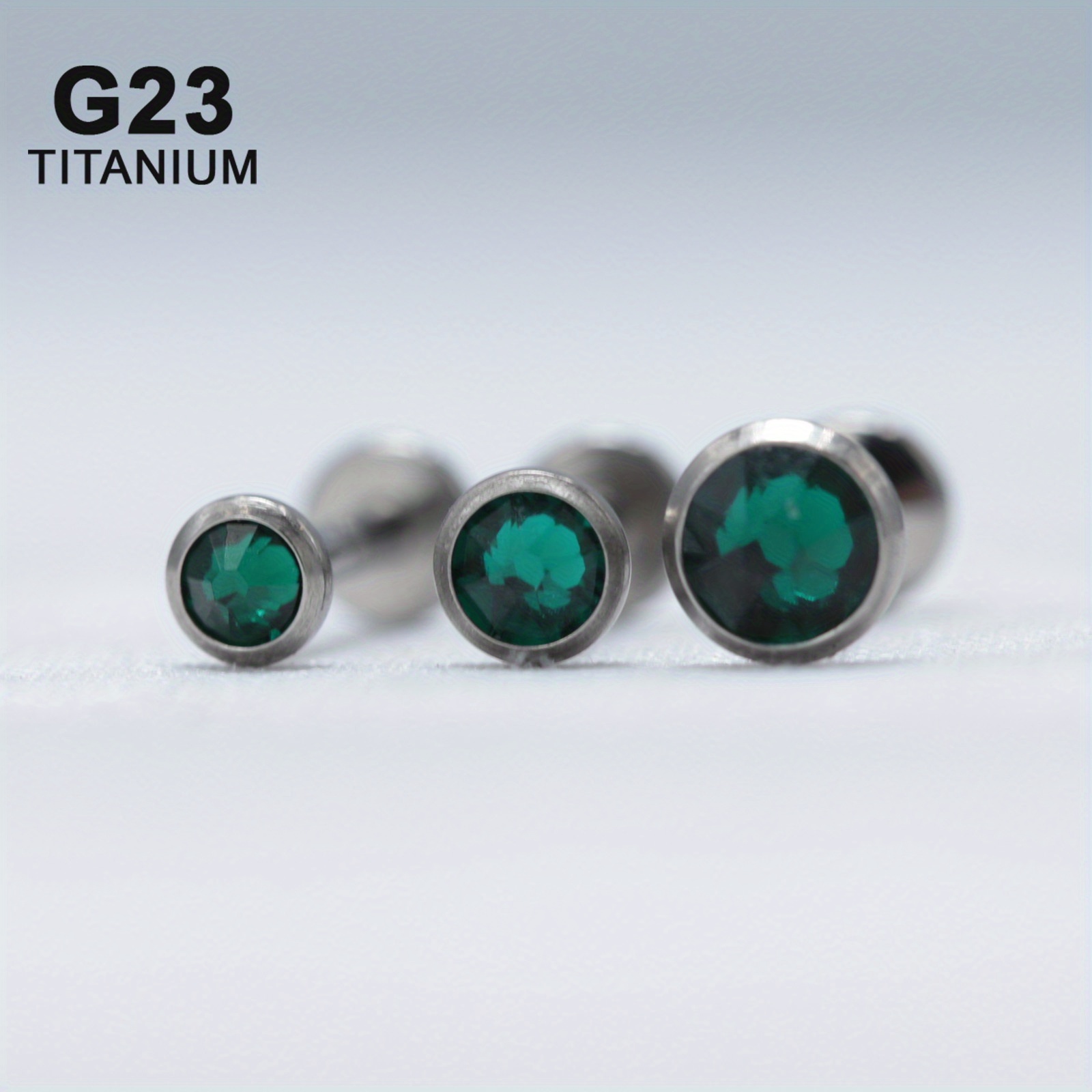 Y2k G23 Titanium Labret Stud Cubic Zirconia Bezel Setting - Temu United ...