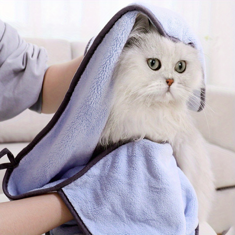 pet soft microfiber bath towel kittens puppies absorbent - Temu Canada