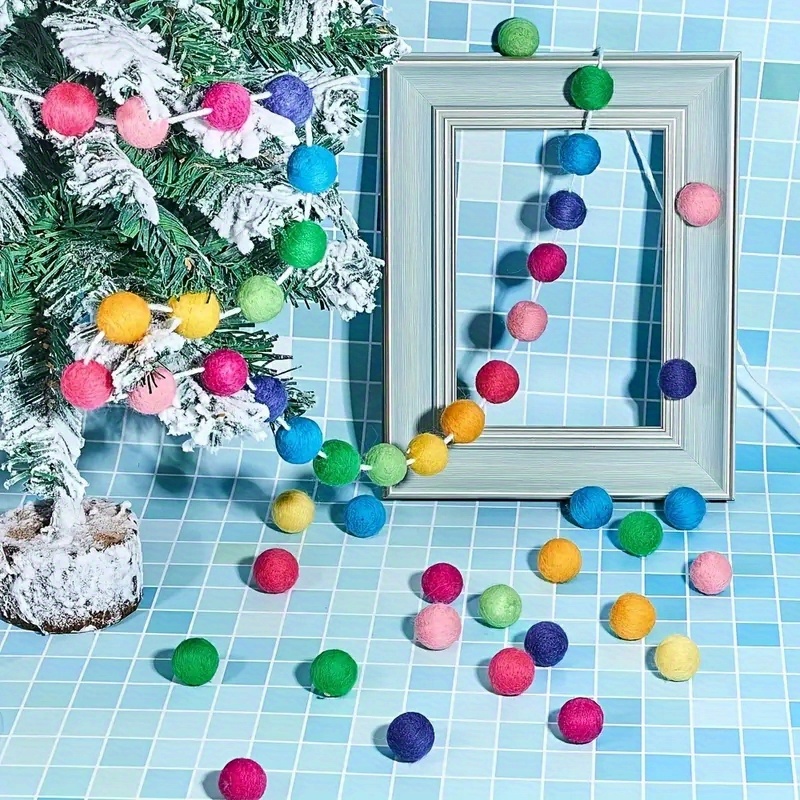 Felt Ball Christmas Decoration Birthday Party Plush Mixed - Temu United ...