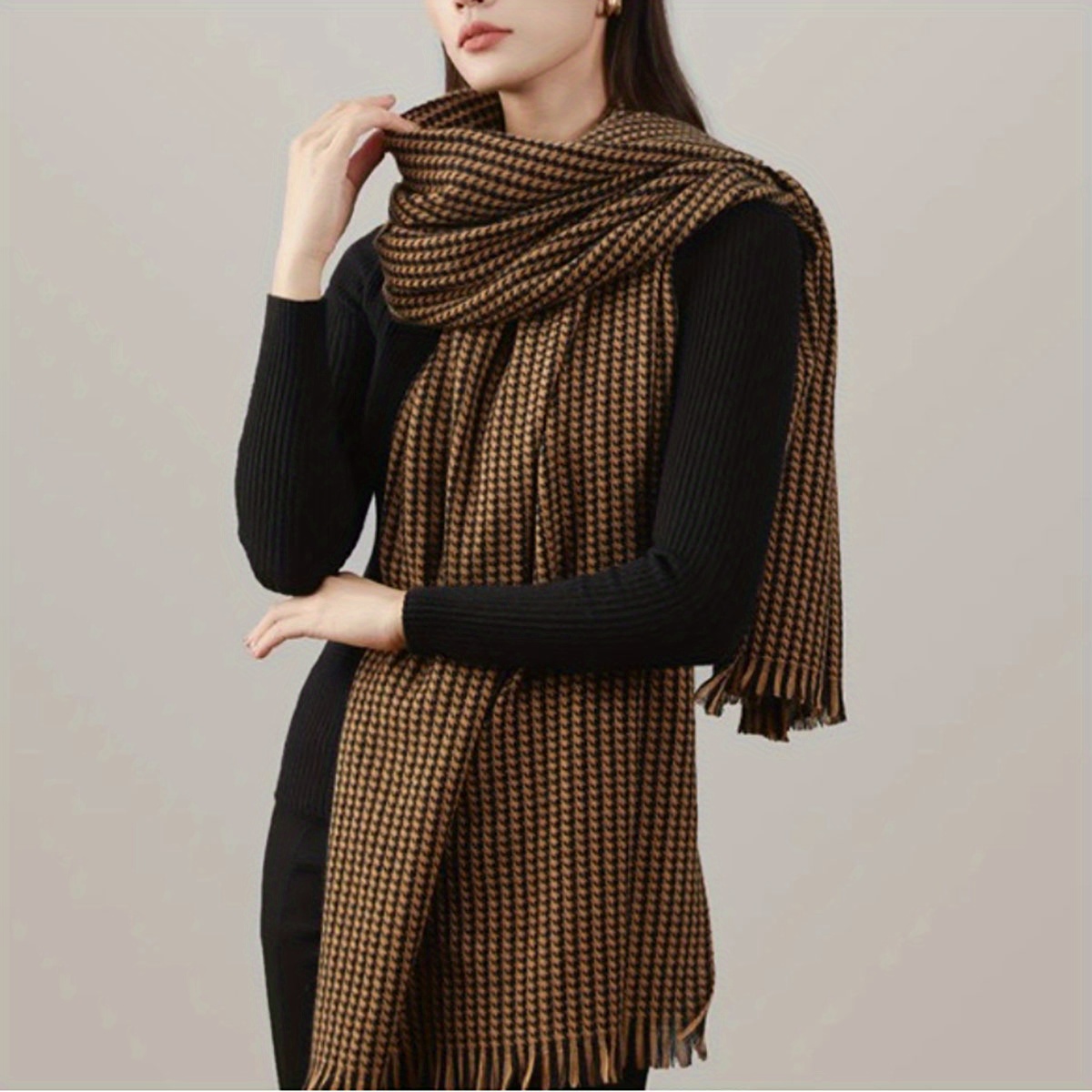 double colors scarf women's cashmere - Temu Canada